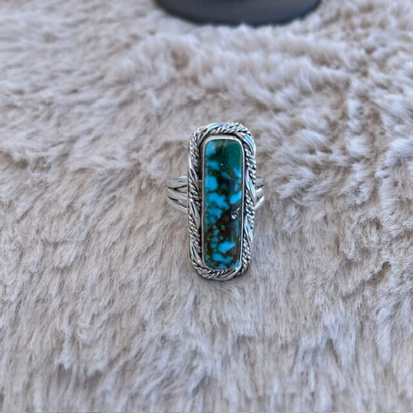 Beth Dutton Slender Turquoise w Fancy Twist Ring | Yellowstone Spirit ...